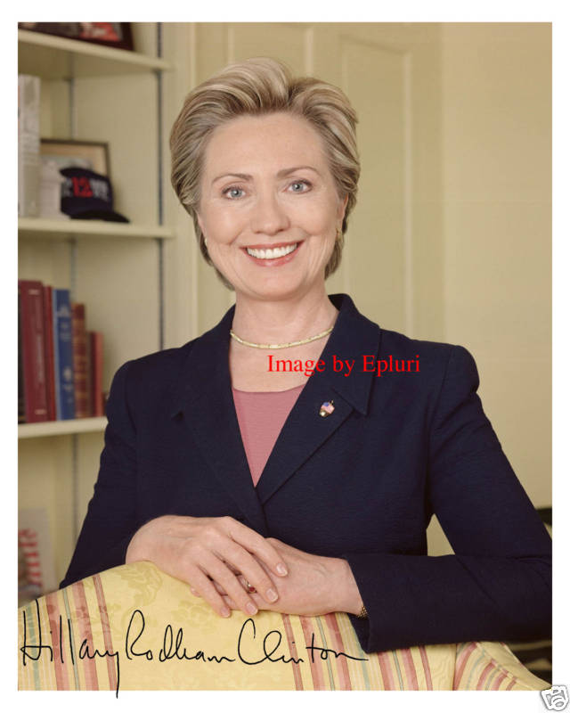 Hillary Clinton Preprint Autograph 8x10 photo | eBay