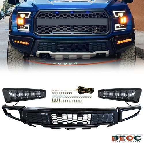 For 2009-2014 Ford F150 F-150 Front Bumper Assembly Raptor Style W/ LED ...