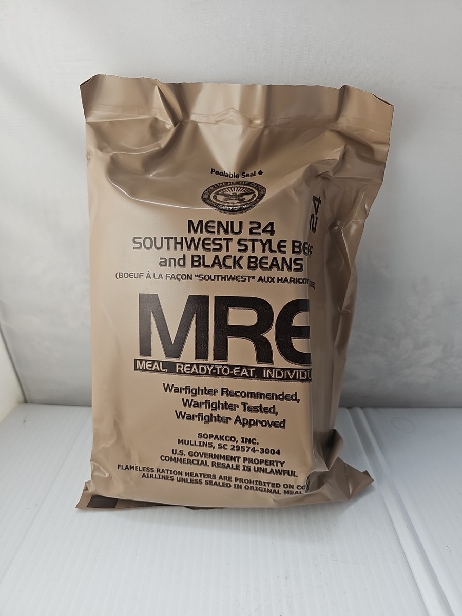 Southwest Beef Black Beans MRE Military MRE Meal: Southwest Style Beef ...