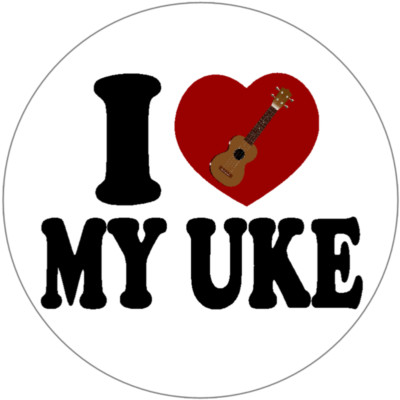 I Love My Uke - Ukulele Heart - 10 Pack Circle Stickers 3" x 3" | eBay