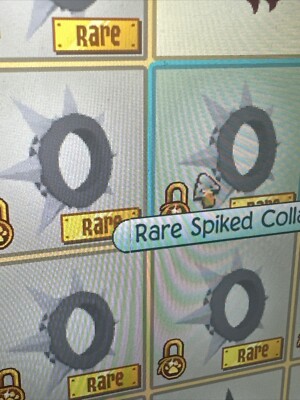 Animal Jam Classic AJ Black Long Spiked Collar Solid (Read Description ...