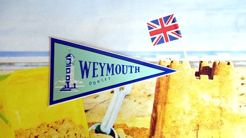 Retro Weymouth Dorset Holiday Pennant Retro Classic Car Window Travel ...