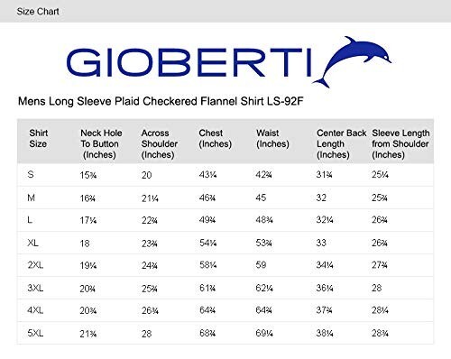 Gioberti Men's Plaid Checkered Brushed Flannel Shirt Red Black Size ...