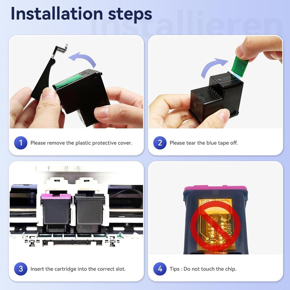 305XL Ink Cartridges for HP 305 XL Deskjet 2755 4155 4158 Envy 6052e ...