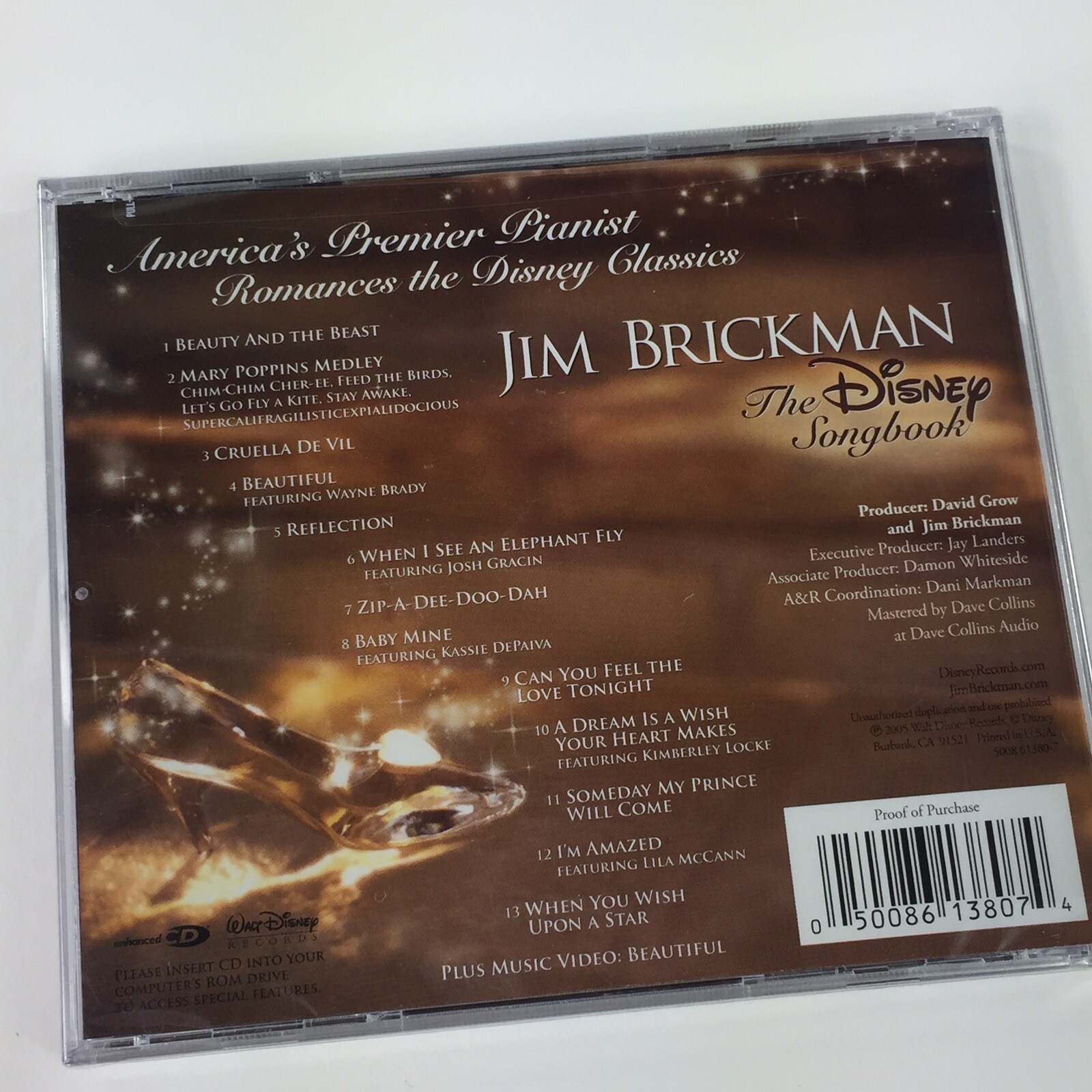 The Disney Songbook by Jim Brickman (CD, Oct-2005, Walt Disney) NEW ...