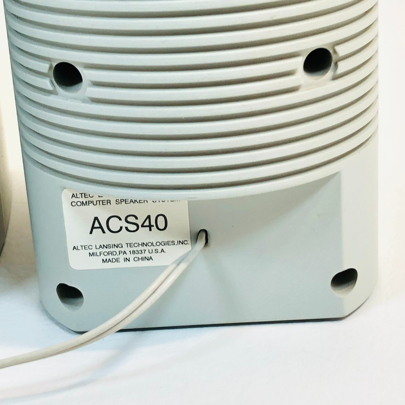 Altec Lansing Computer Speakers ACS 40 Used Tested Working Great ...