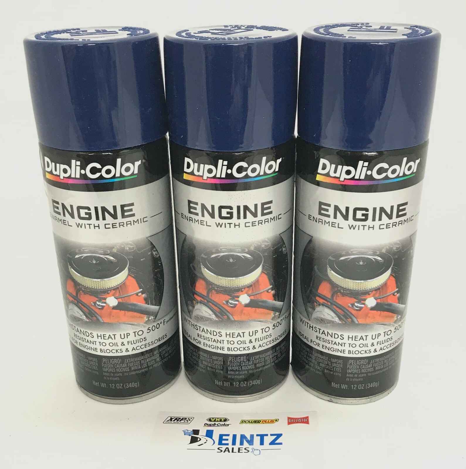 Duplicolor DE1606-3 PACK Engine Enamel Paint w/ Ceramic, FORD DARK BLUE ...