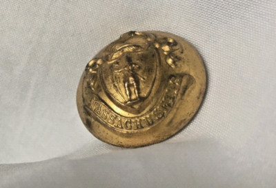 Antique Button Massachusetts State Crest Scoville Waterbury back mark ...