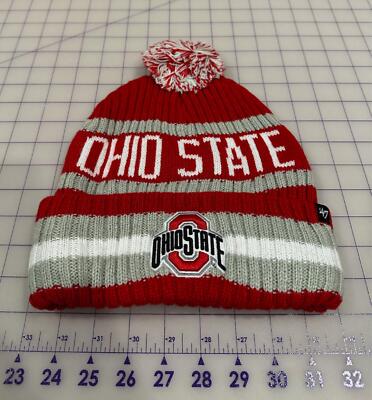 NWT '47 Official Ohio State Buckeyes Bering Striped Knit Beanie Hat in ...