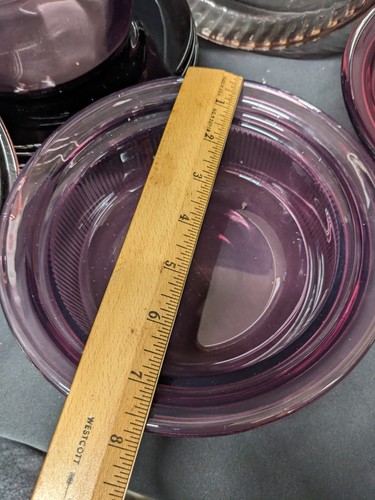 Set of 9 VISION WARE Visions Corning PYREX Cranberry Glass Cookware ...