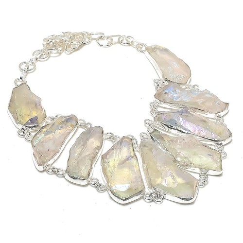 Crystal Titanium Gemstone 925 Sterling Silver Jewelry Necklace 18" X ...