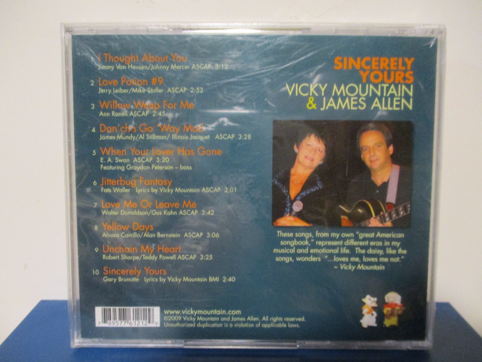 Sincerely Yours by Vicky Mountain & James Allen (CD, 2009) for sale ...