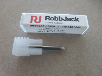 ROBB JACK SS-2-006 .006" DIA. 2 FLUTE .012 LOC, 1-1/2" OAL | eBay