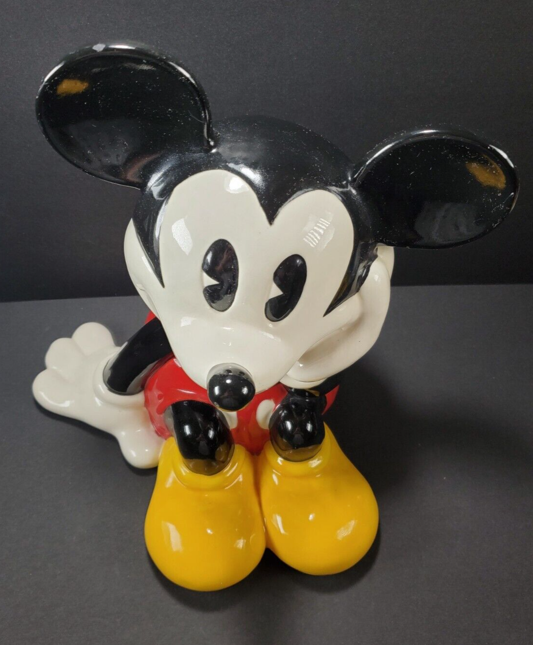 Vintage Disney Mickey Mouse Ceramic Cookie Jar Treasure Craft 12 ...