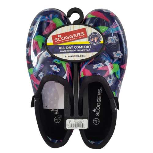 Sloggers Hummingbird Women's Blue/Pink Waterproof Comfort Shoes, Size ...