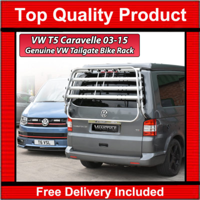 FITS VW T5 T5.1 CARAVELLE GENUINE OE THULE TAILGATE 4 BIKE BICYCLE ...