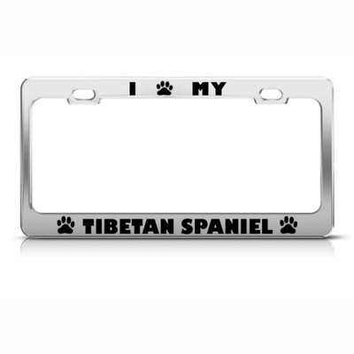 TIBETAN SPANIEL DOG DOGS CHROME Metal License Plate Frame Tag Holder | eBay