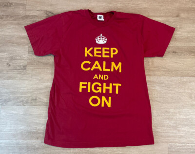Men’s Keep Calm and Fight On Sz M T-Shirt College Football Trojans ...