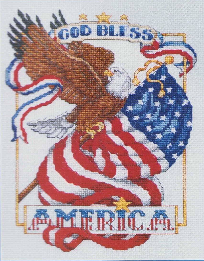 American Flag And Eagle Cross Stitch Pattern Best Sale | cozeliving.com
