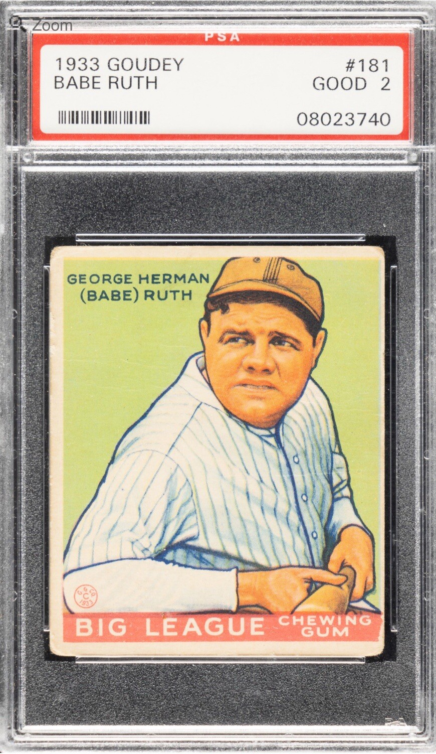 Babe Ruth 1933 Goudey #181 PSA 2 💥🐐📈 | eBay