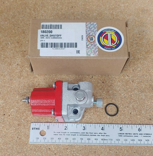 Fuel Shutoff Solenoid Valve 1 Term 12V for Cummins 855. # 180200 Ref ...