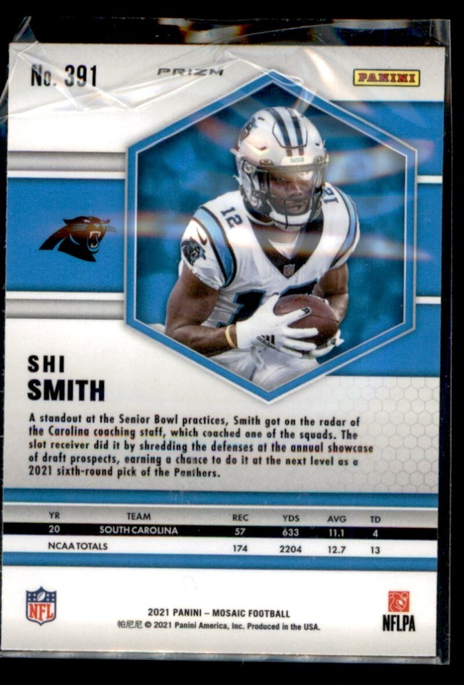 2021 PANINI MOSAIC SHI SMITH RC CAROLINA PANTHERS #391 | eBay