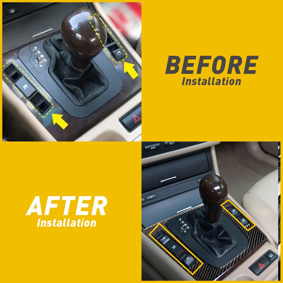 2pcs Window Switch Button Cover Cap For BMW E46 3-Series 323i 325i 330i ...