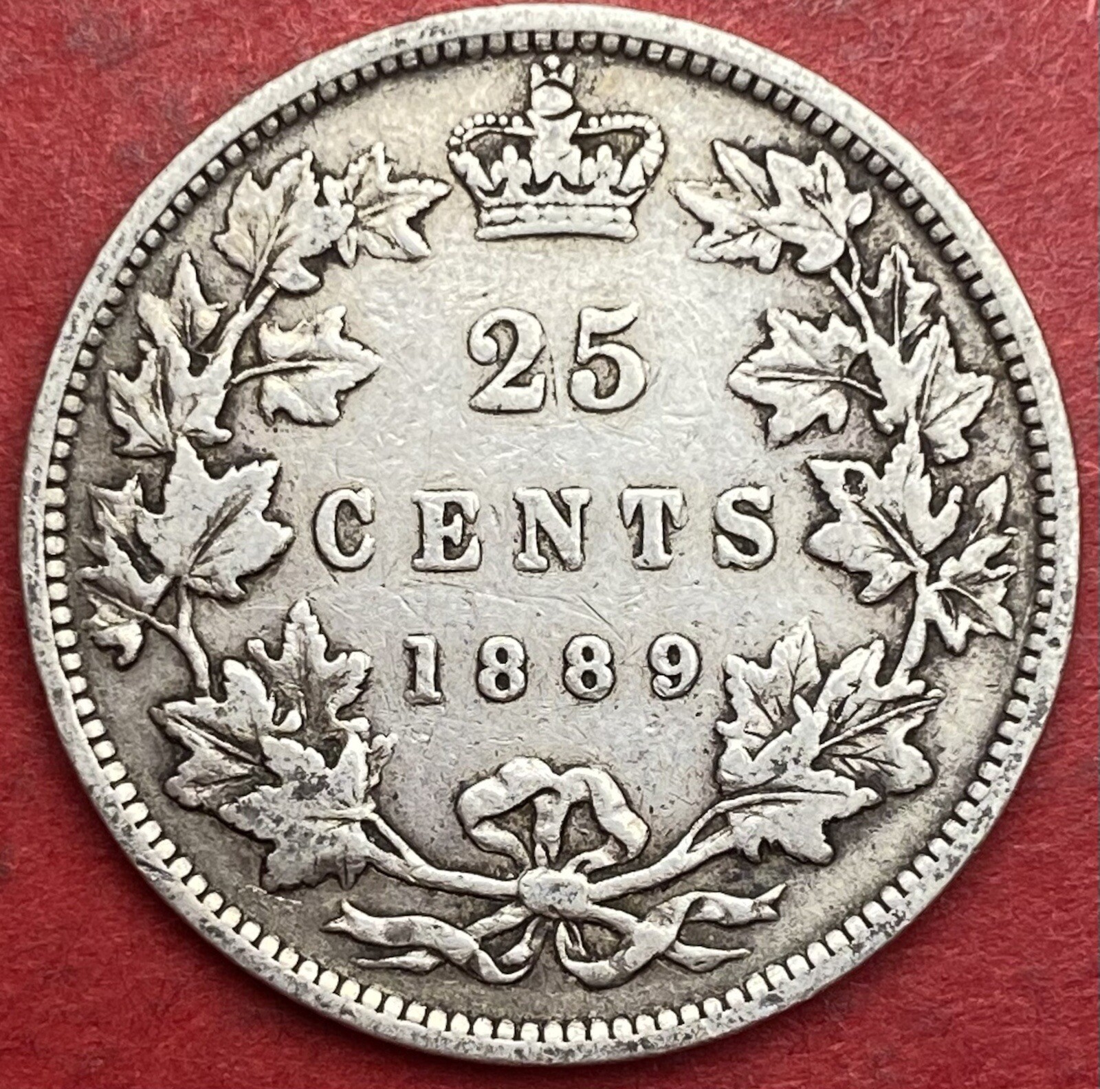 1889 Canada 25 Cents Closed 9 - F/VF - Scratch Trend 850$ Lot#6269 | eBay