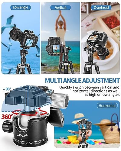 Ball Head 360 Degree Rotating Panoramic Tripod Heads with Quick Release ...