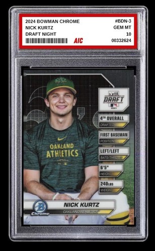 2024 Bowman Draft - Bowman Draft Night Nick Kurtz #BDN-3 (RC) for sale ...