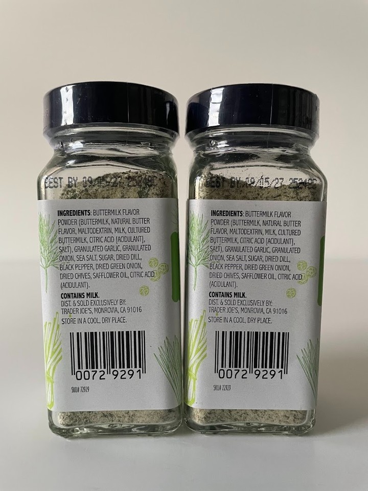 2 Pack Trader Joe’s RANCH Seasoning Blend Dip Mix 2 oz Each NEW ...