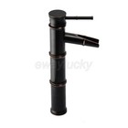 Black Oil Rubbed Bronze Bamboo Bathroom Single Hole Vessel Sink Faucet ...