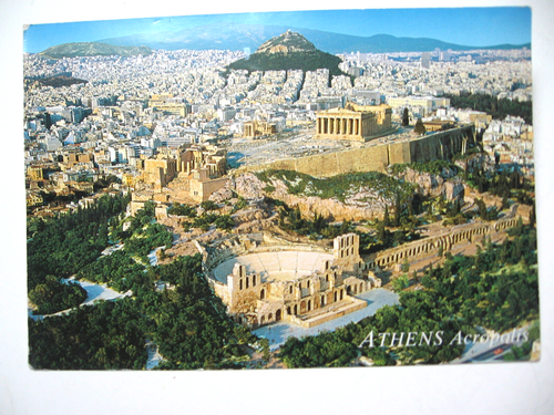 Two 1990's era Athens, Greece Postcards, Acropolis & Four Views | eBay