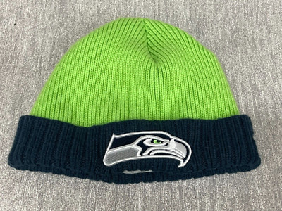 Seattle Seahawks Cap Beanie Hat NFL New Era Knit Adult Skull Cap OSFM ...