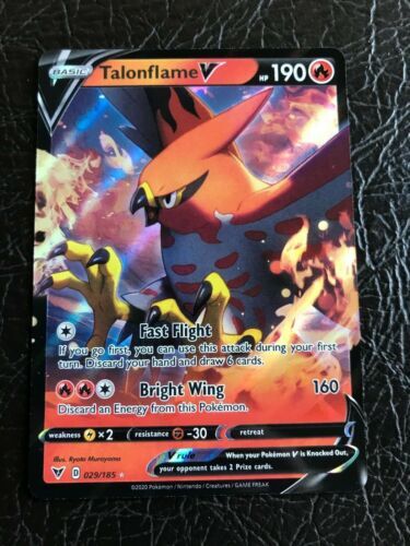 Talonflame V - 029/185 - Ultra Rare NM, English Pokemon Vivid Voltage ...
