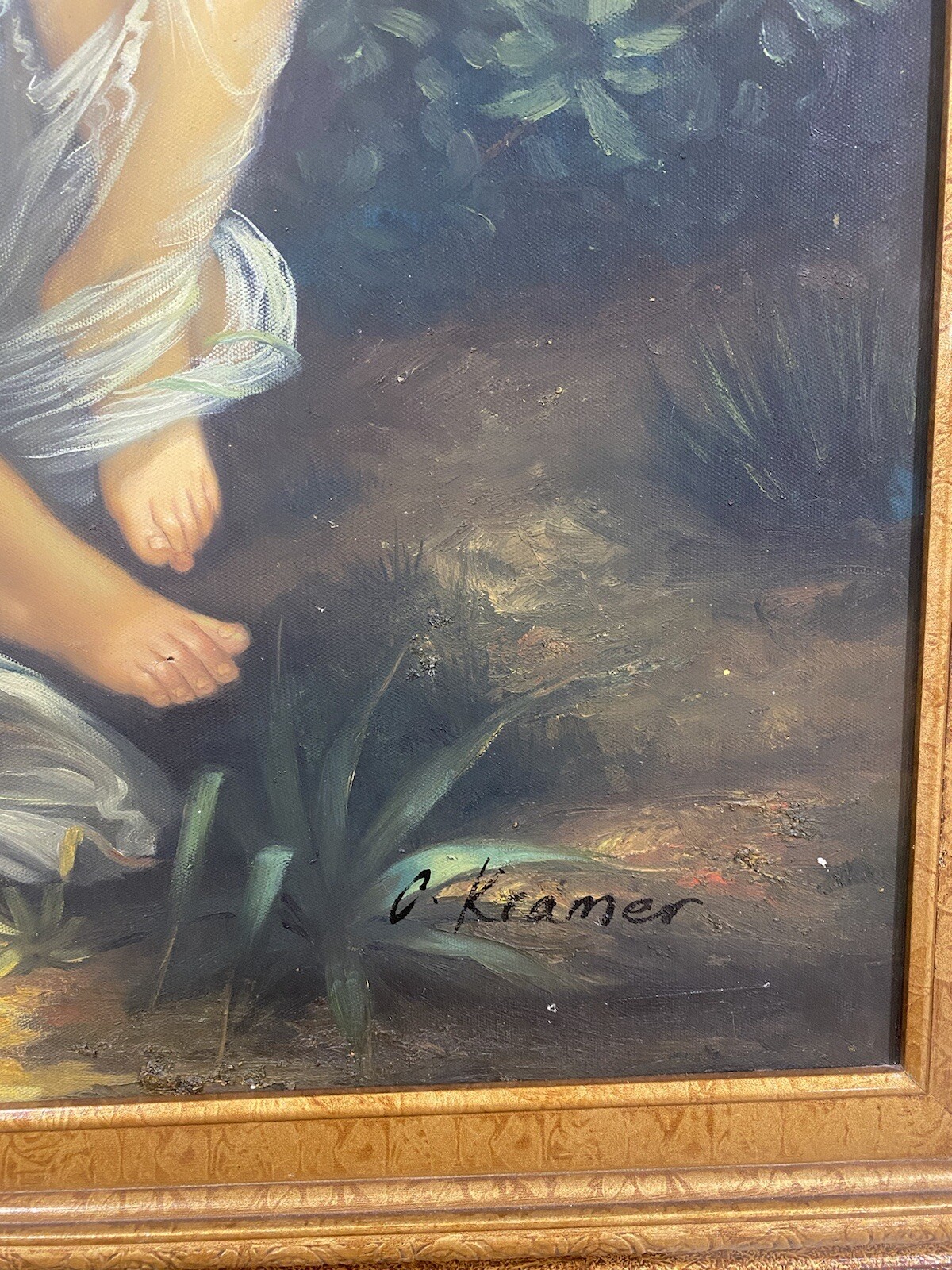 The Swing (Springtime) Oil Canvas Painting 19th Century | eBay