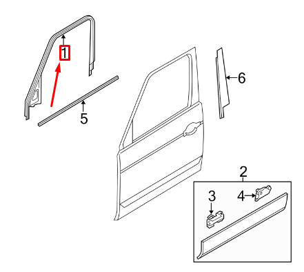 Land Rover LR011611 Genuine OEM Factory Original Upper Molding for sale ...