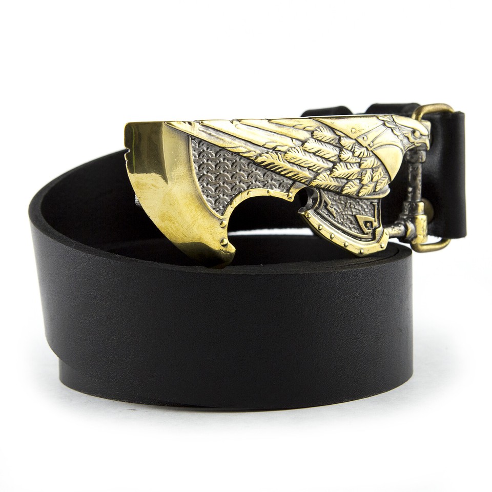 Brass belt buckle Ax of God, Medieval style buckle, Solid brass axe ...