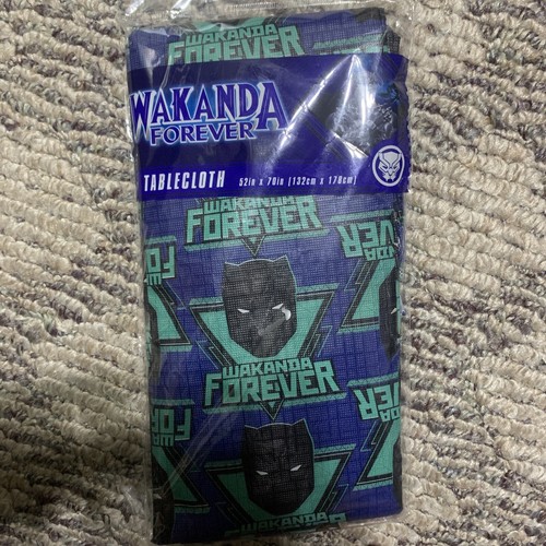 Marvel's Black Panther Wakanda Forever Tablecloth 52" x 70" Birthday ...