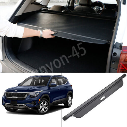 For Kia Seltos 2020-2022 Black Car Trunk Cargo Cover Security Shield ...