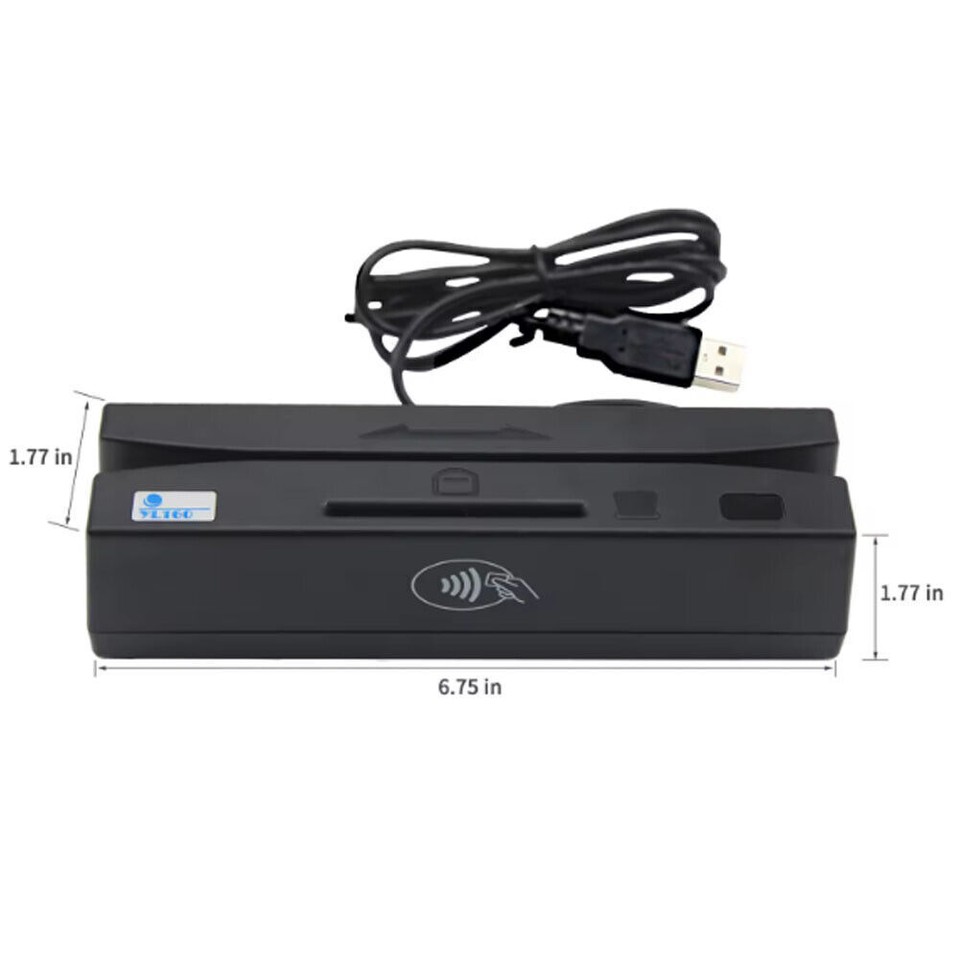 NEW 4-in-1 Multi Magnetic Card Reader EMV/ IC Chip/RFID/PSAM Reader ...