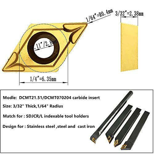Ccmt21.51 Ccmt060204 Dcmt21.51 Dcmt070204 Carbide Turning Insertsccmt ...