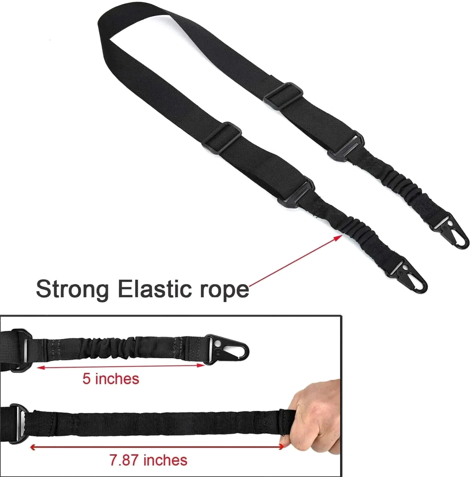 Tactical 2 Point Rifle Gun Sling Strap Adjustable Hunting Shotgun Belts ...