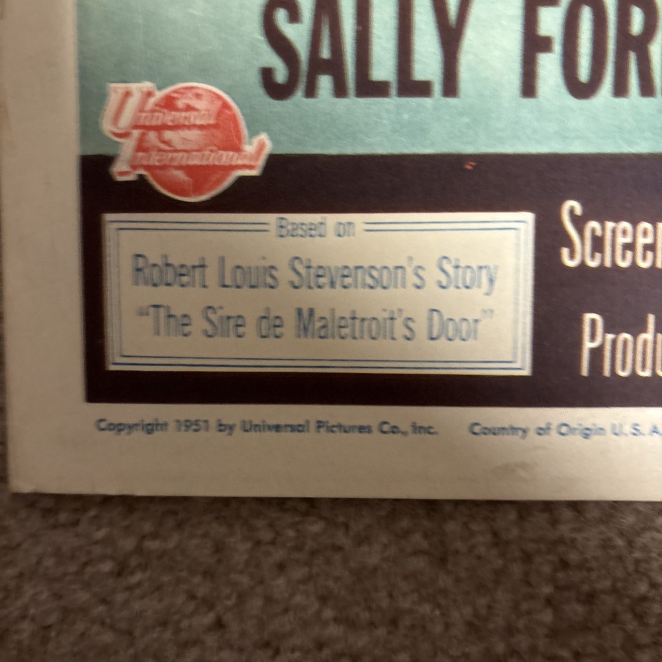 Vintage The Strange Door Original Movie Poster | eBay