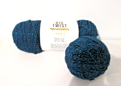 1+ Skein Big Twist Twinkle Yarn Teal - 9.8oz - Joann's Discontinued | eBay