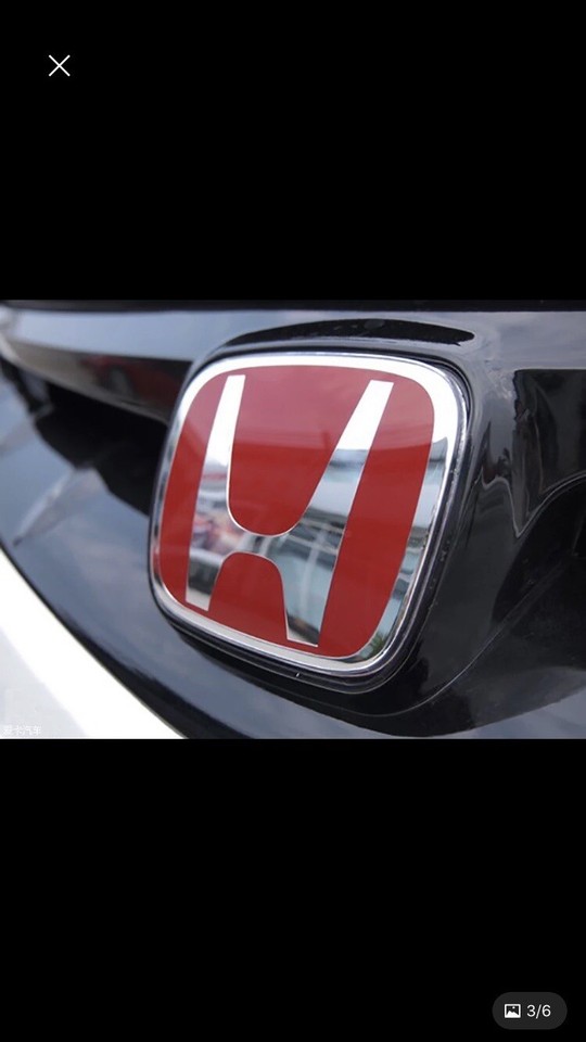 EMBLEM LOGO HONDA CIVIC FD 8 GENERATION RED FRONT [S5T-E01] [123MM*99MM ...