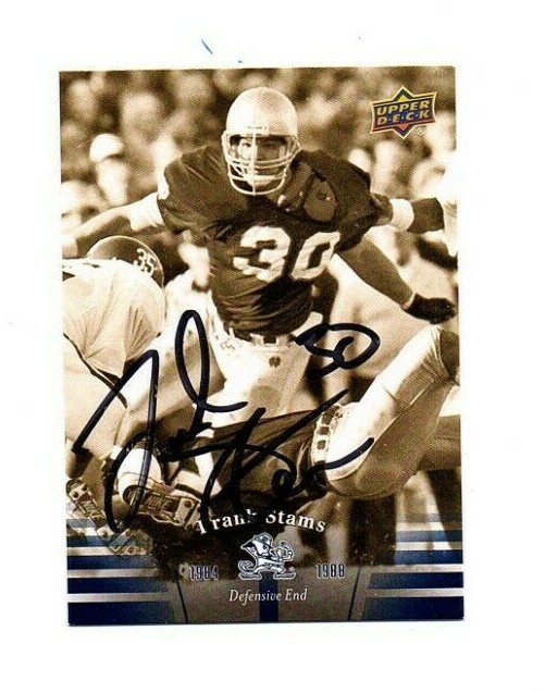 Frank Stams Notre Dame Irish hand signed autographed 2013 Upper Deck ...