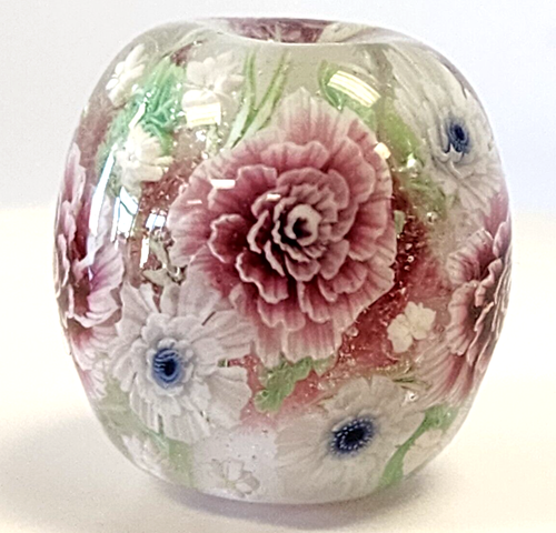 Japanese Satake Glass Bead Ayako Hattori Tonbo-dama Pink White Blue ...