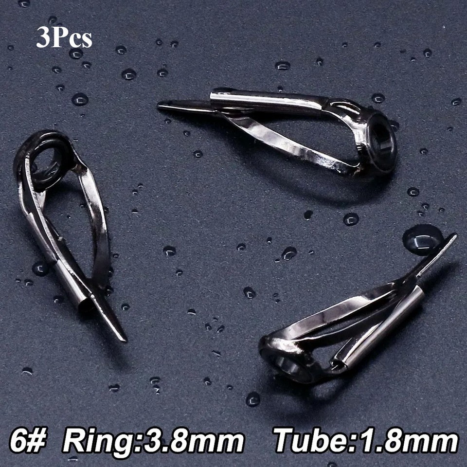 9KM Fishing Rod Tip Repair Kit Stainless Frame Tip Top Guide Rod ...