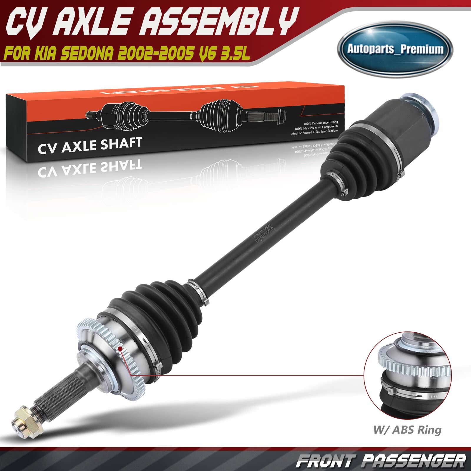 Front Right Side CV Axle Assembly for Kia Sedona 2002 2003 2004 2005 V6 ...